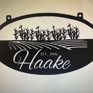 Metal CORNFIELD Sign,cornfield Sign 3ft, Corn Farmer Sign, Corn Farm ...
