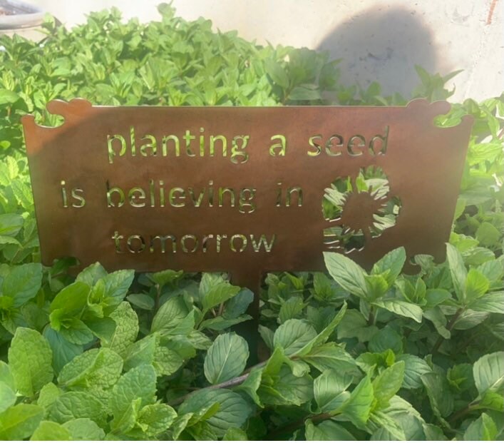 Planting a Seed is Believing in Tomorrow SIGN on Stake | Etsy