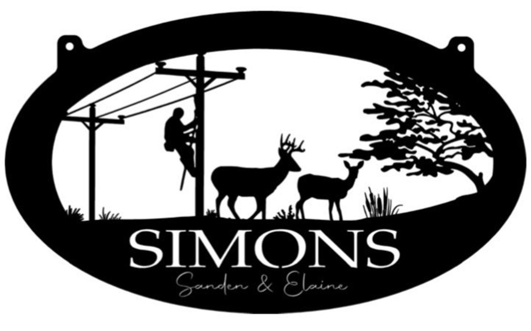 Metal Lineman Sign , Lineman on Power Line Pole Sign - Etsy