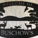 3ft Metal Sign With BUCK, DOE, BEAGLE and Rabbit Scene Customized With ...
