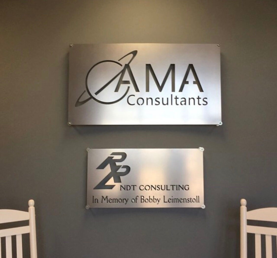 Metal Logo Sign With YOUR LOGO in Bronze Patina Finish With Clear Coat ...
