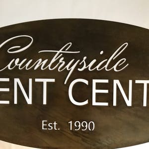 Metal Custom Sign , Oval 4ft Sign, Metal Sign With Your Logo, Laser Cut ...