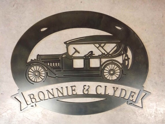 Metal CLASSIC CAR sign with classic car or Corvette | Etsy