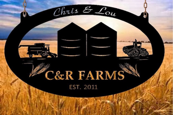 Metal Combine Grain Bin Sign Wheat Farm Sign harvest Sign in | Etsy