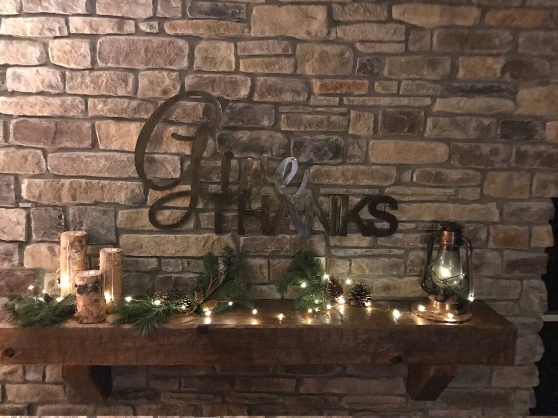 GIVE THANKS Wall Decor,huge Metal Wall Words"give Thanks" - Etsy