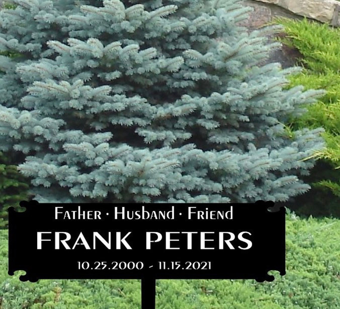Custom Metal Memorial Sign, in Memory Sign, Grave Marker Sign, Tree ...