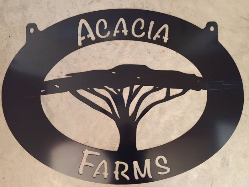 Metal Sign ACACIA Tree With Your Name - Etsy