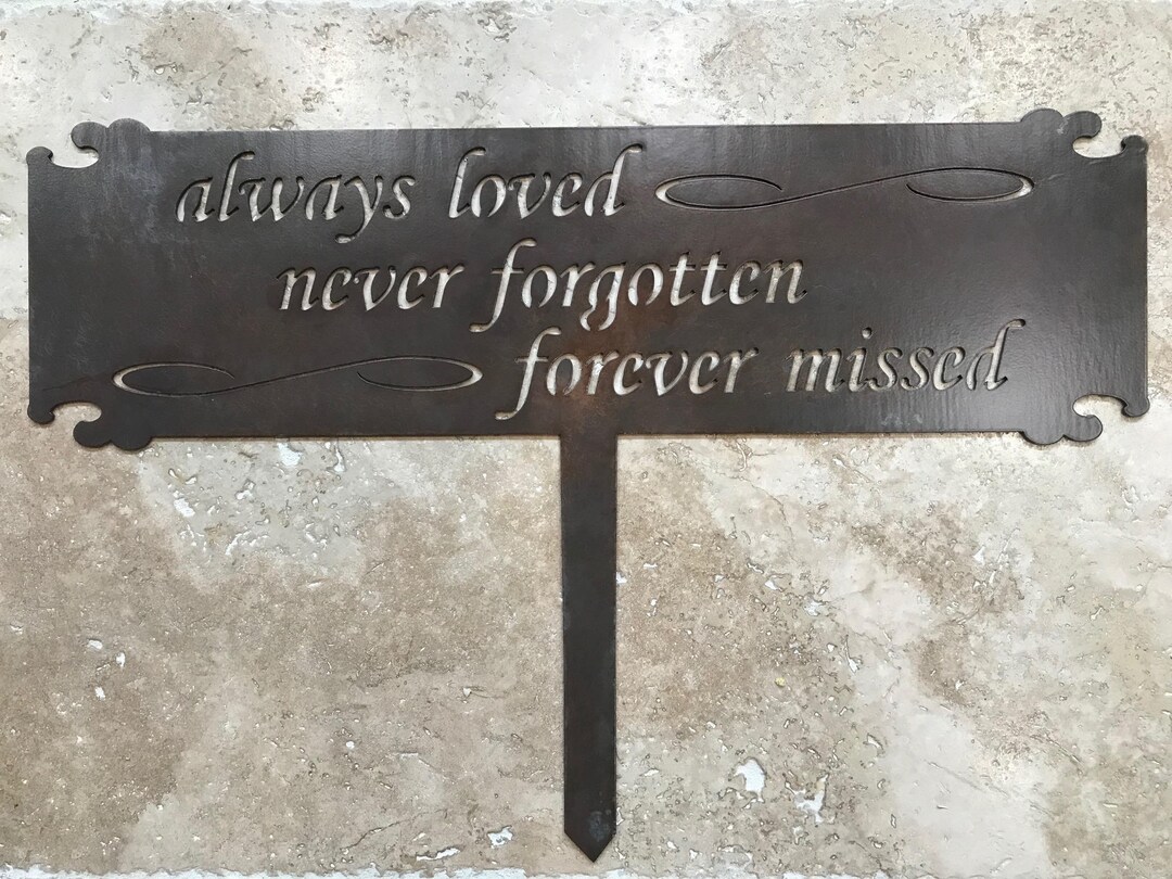 Metal Memorial Stake Sign - Etsy