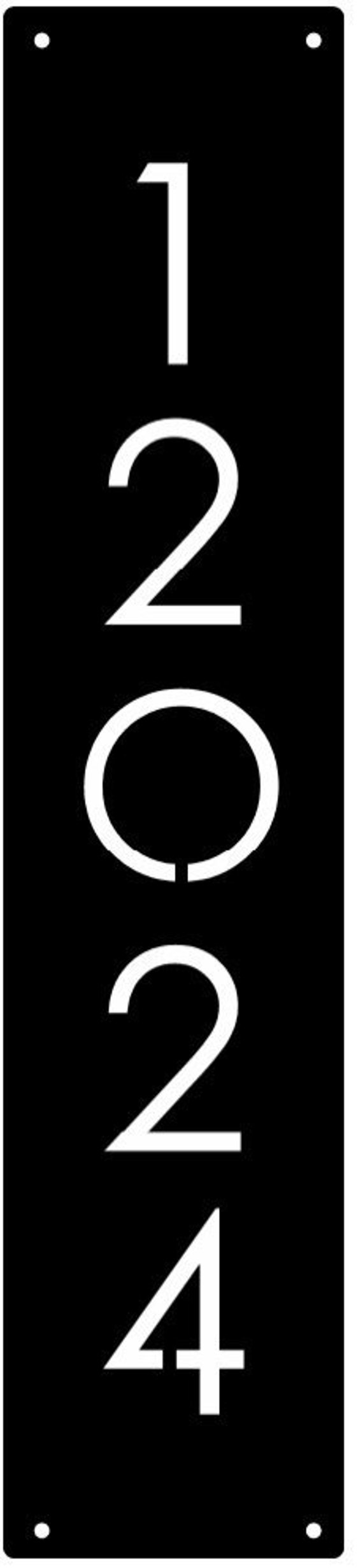 METAL Vertical HOUSE NUMBER Sign - Etsy