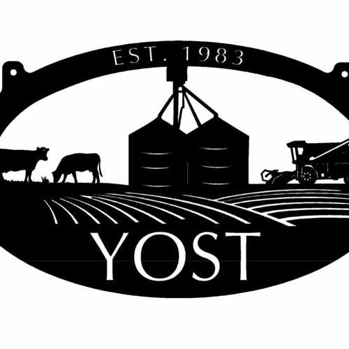 Metal Combine Grain Bin Sign Wheat Farm Sign harvest Sign in | Etsy