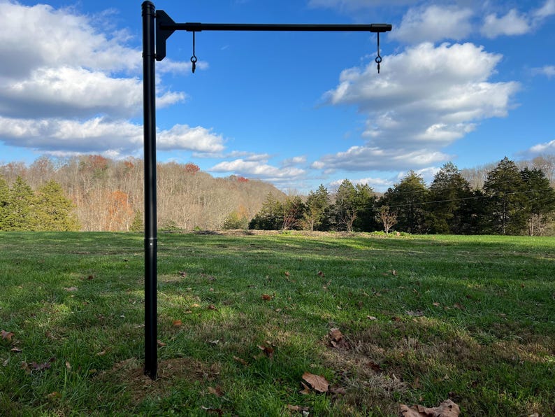 Metal Sign Post Hanger Bracket Yard Display Stand Outdoor Steel Holder ...