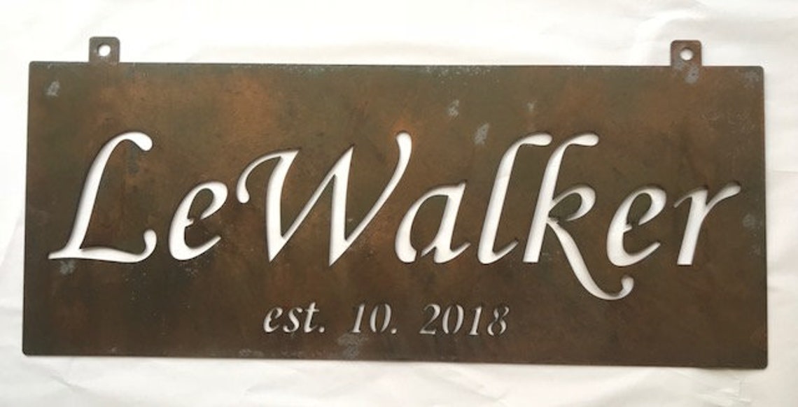 Custom Metal Sign With YOUR NAME - Etsy