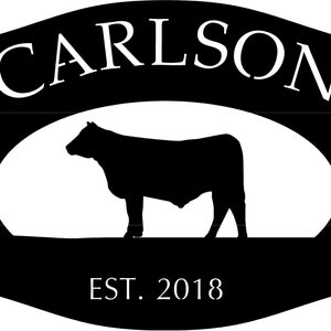 Metal STEER Sign, Cattle Farm Sign, Steer Address Sign, - Etsy