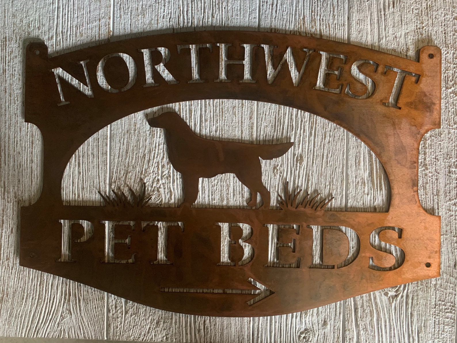 Metal DOG Sign Personalized With LAB Dog Silhouette or Golden | Etsy