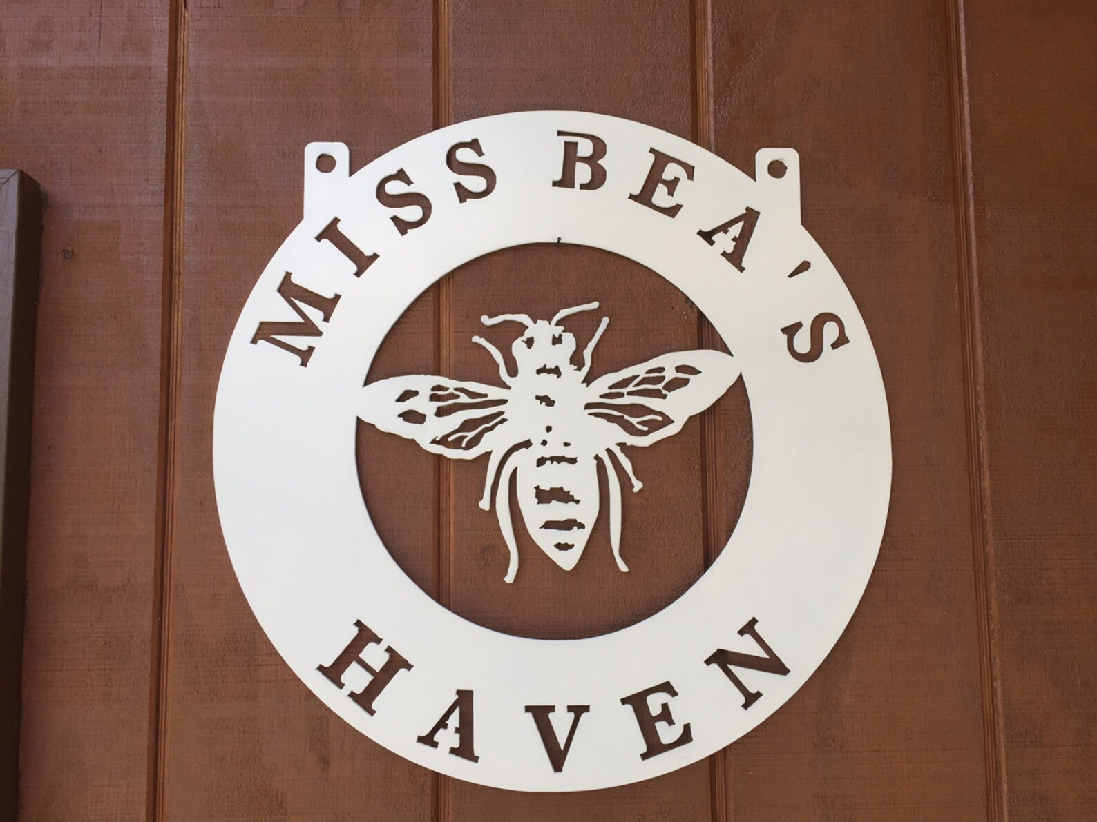 Metal BEE Sign With Bee in Powder Coat Finish - Etsy