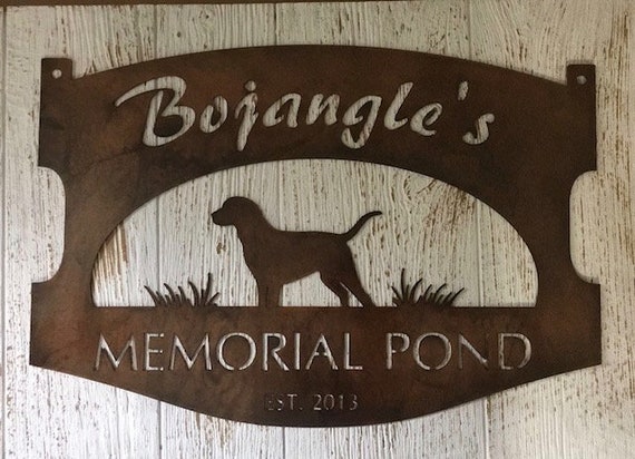 Metal DOG Sign personalized with LAB dog silhouette or | Etsy