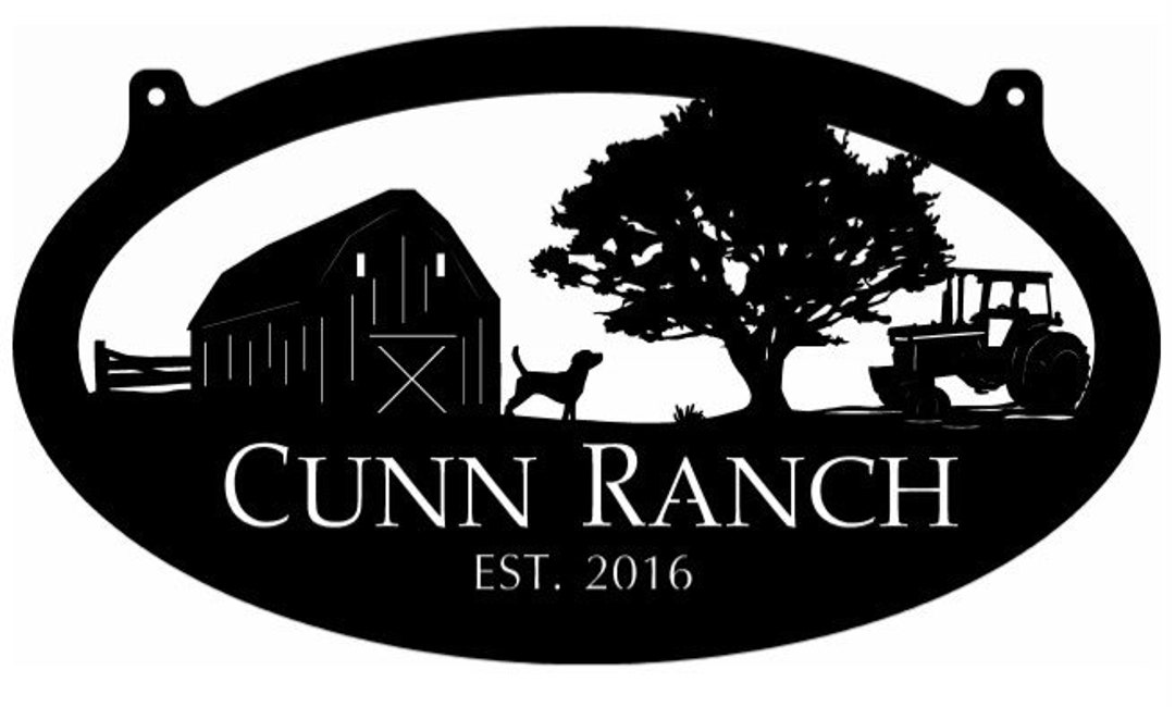 Metal Sign With BARN, DOG, TRACTOR Sign, Customized With Your Name - Etsy