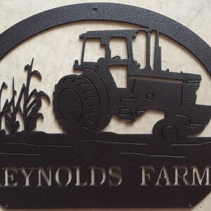 FARM ADDRESS Sign, Metal Corn Stalks Oliver Tractor Sign, - Etsy