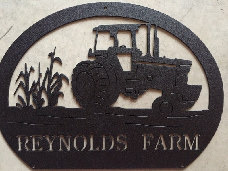 FARM ADDRESS Sign Metal Corn Stalks Oliver Tractor Sign | Etsy