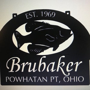 Metal CRAPPIE FISH Sign, Fish Sign, Laser Cut Fish Sign - Etsy