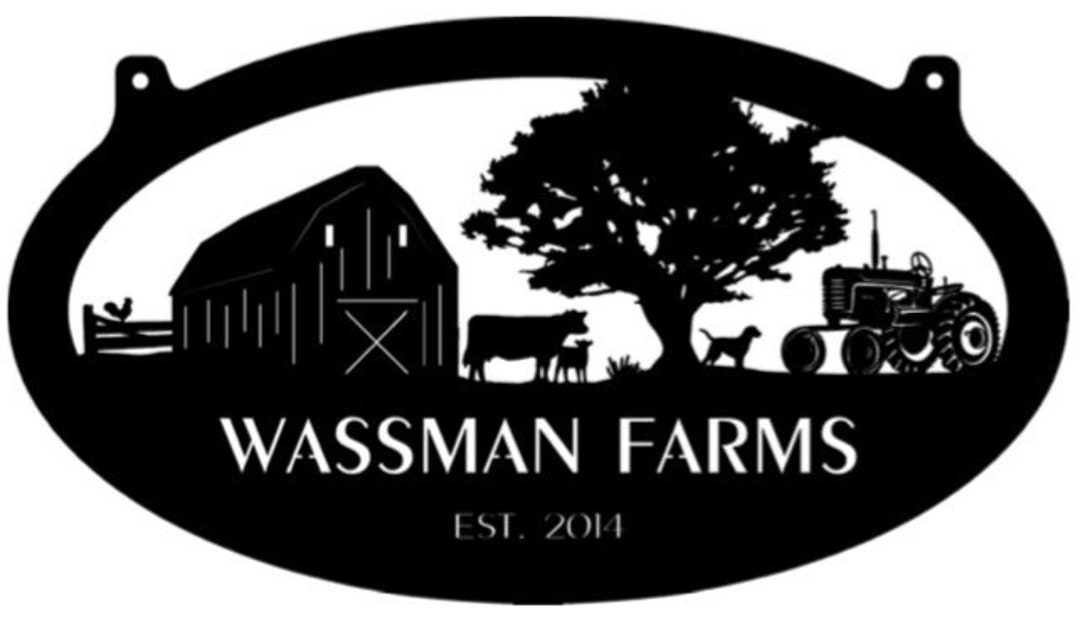 Metal Farm Sign, Farm Sign, Barn Cow Calf Chicken Tractor Sign, Metal ...