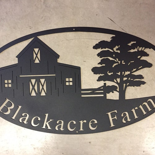 Metal TREE Sign With Three Trees Customized With Your Name - Etsy