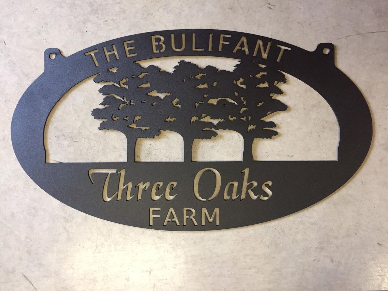 Metal TREE Sign with three trees customized with your name | Etsy