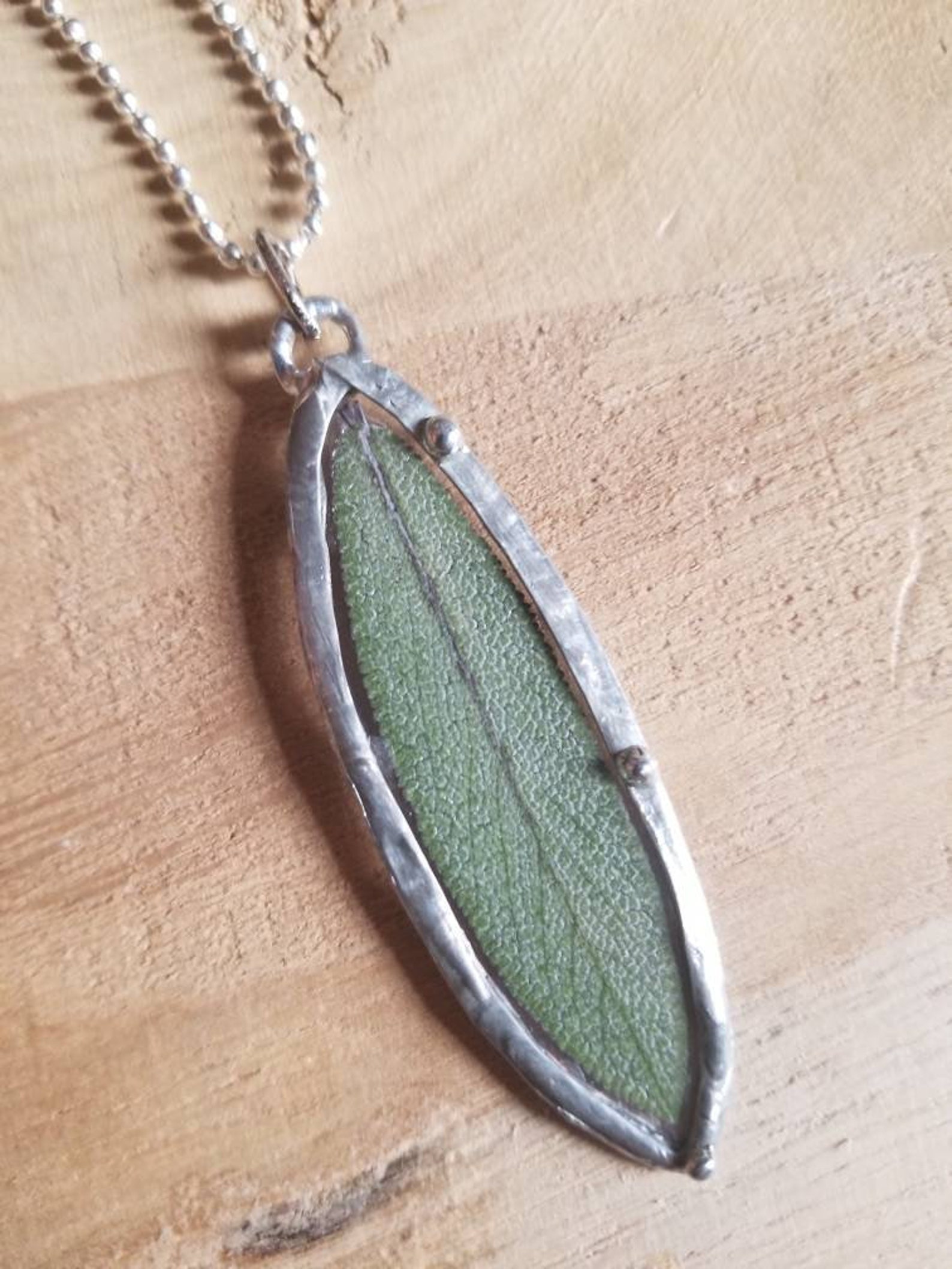Sage Necklace Pressed Flower Necklace Terrarium Necklace - Etsy