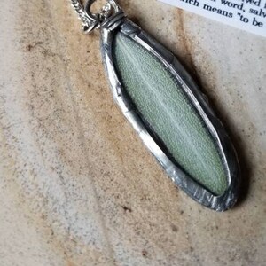 Sage Necklace, Pressed Flower Necklace, Terrarium Necklace, Herb ...