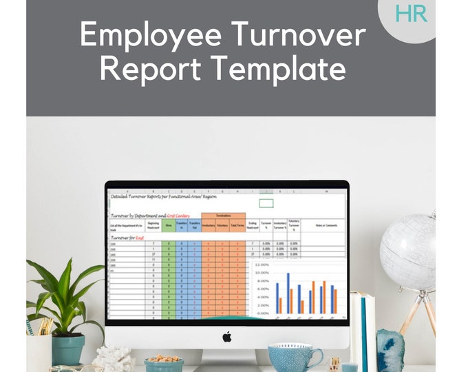 Turnover Analysis Report Excel Template, Employee Turnover Spreadsheet ...