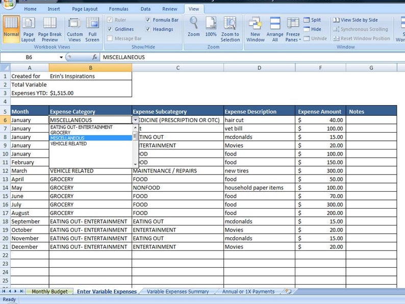 Simple Budget Worksheet Editable for Your Budget Binder and - Etsy