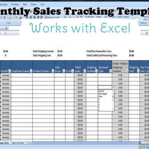 Sales Template, Monthly Sales Tracking Template, Direct Sales Planner ...