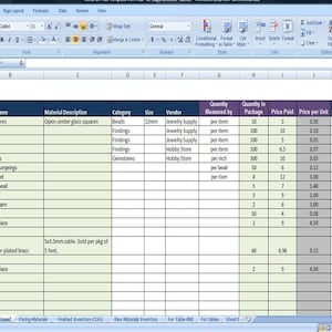 High Volume Sellers System Inventory-pricing-cogs Linked - Etsy