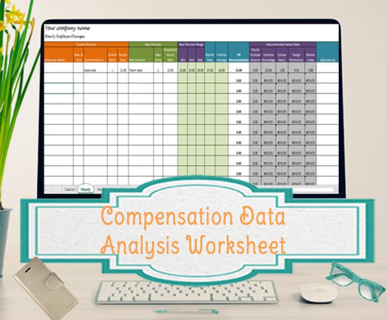 HR Compensation Data Analysis Worksheet, Salary Increase Guidelines ...