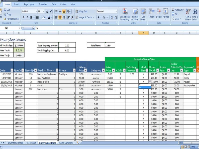 Inventory Management for Retail Products, Sales and Inventory Summary ...