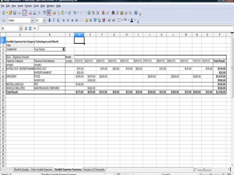 Simple Budget Worksheet Editable for Your Budget Binder and - Etsy