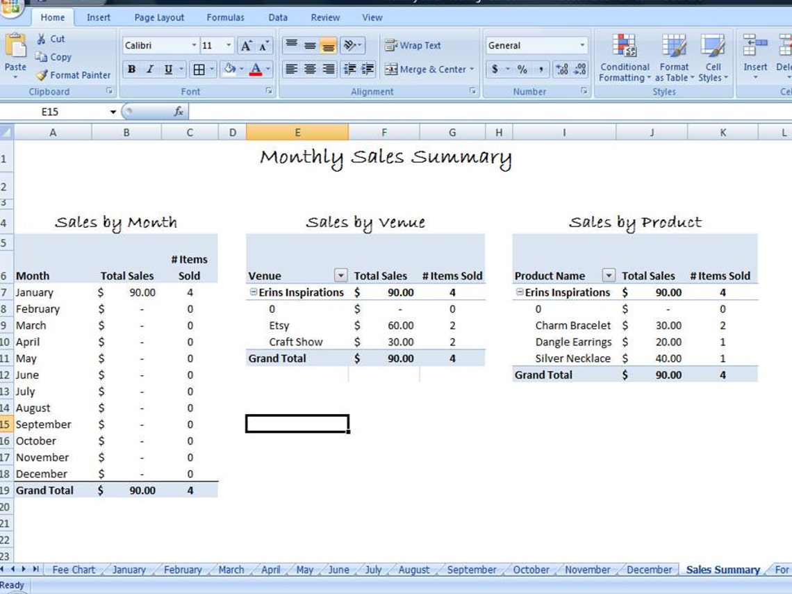 Sales Template, Monthly Sales Tracking Template, Direct Sales Planner ...