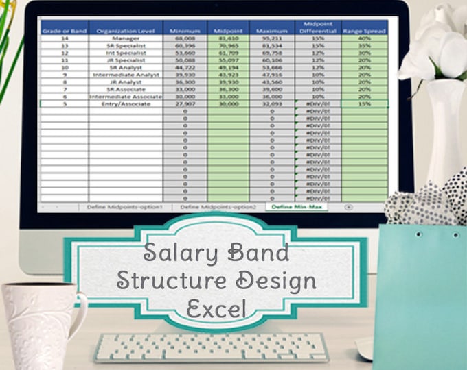 Salary Band Template, Salary Structure Template Excel - Etsy Salary Band Template, Salary Structure Template Excel - Etsy