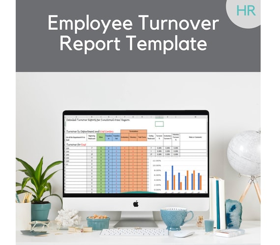 Turnover Analysis Report Excel Template Employee Turnover - Etsy