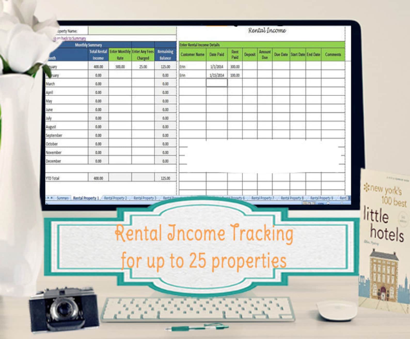 Tenant Payment Record, Rental Payment Record Template - 25 Properties ...