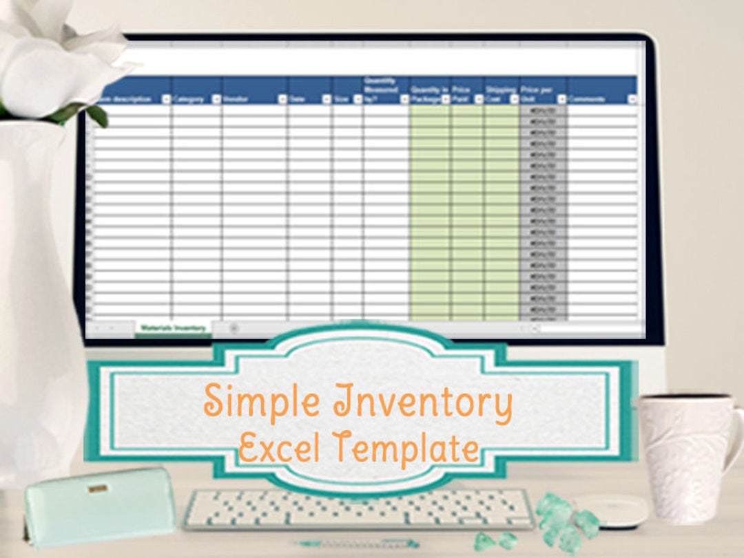 Simple Inventory Worksheet, Vendor Price Comparison and Supplies ...