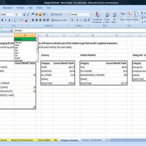 Monthly Budget Spreadsheet, Home Finance Management, Excel Worksheet ...