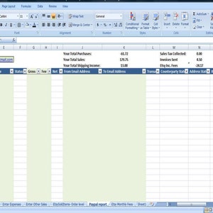 Multi-venue Sales and Expenses Spreadsheet, Summarizes Etsy & Paypal ...