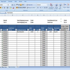 Profit Tracker, Sales Tracking Template for Multiple Venues - Etsy