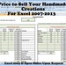 Price to Sell Your Handmade Creations, Excel Pricing Spreadsheet and ...