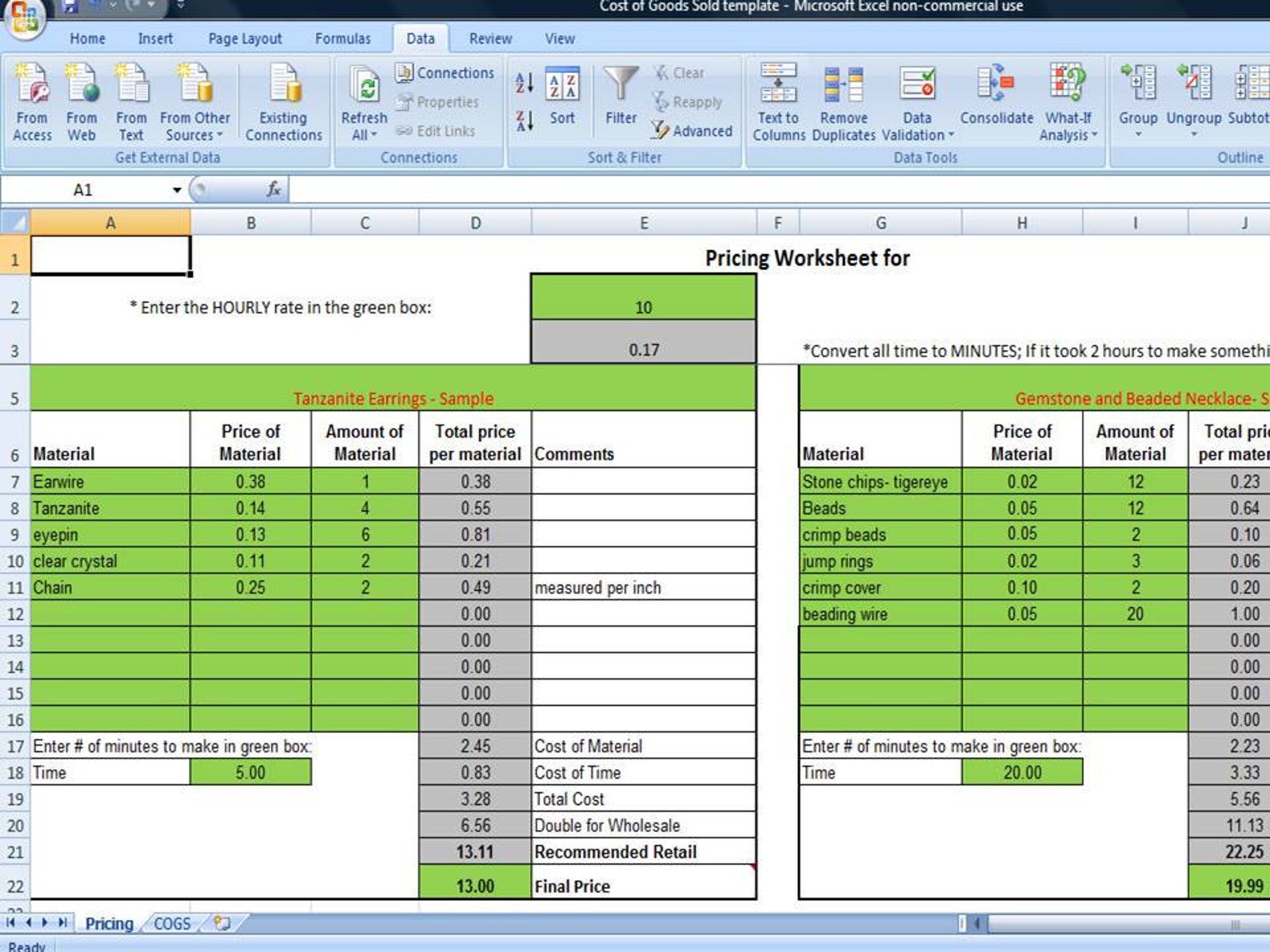 Cost of Goods Sold Spreadsheet, Calculate COGS for Handmade Sellers - Etsy