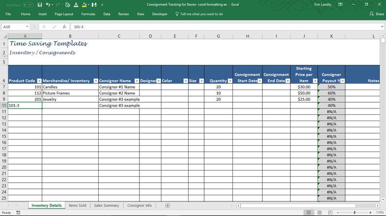 Consignment Tracking for Stores Inventory Tracking, Consignment Sales ...