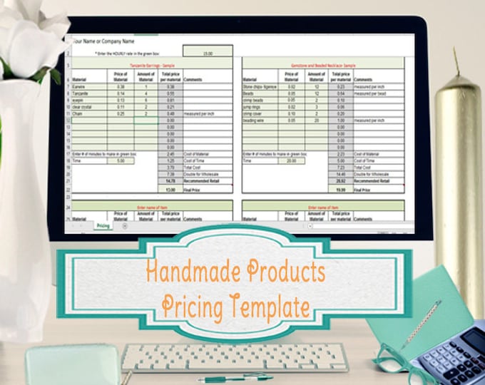 Price to Sell Your Handmade Creations, Excel Pricing Spreadsheet and Guide - Etsy