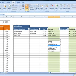 Expense Tracker, Business Expense Tracking, Overhead Expense Categories ...