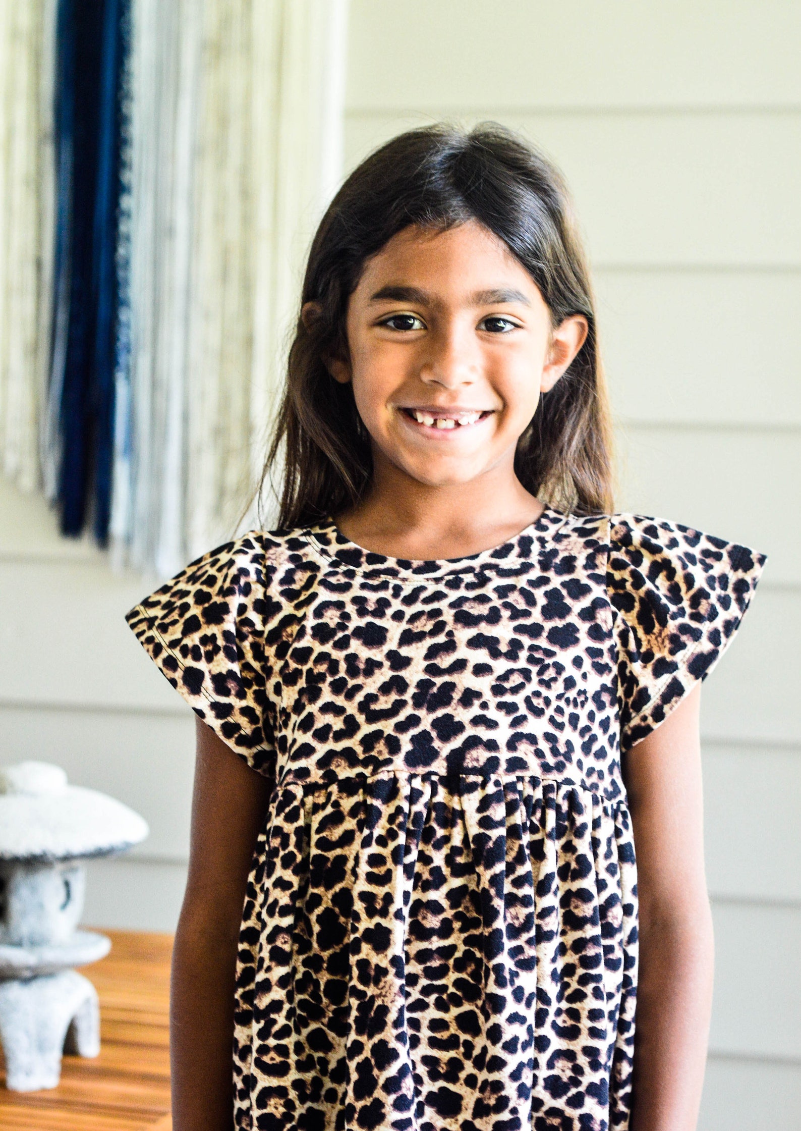 Girls Cotton Leopard Print Dress Flutter Sleeve Boho Gathered - Etsy